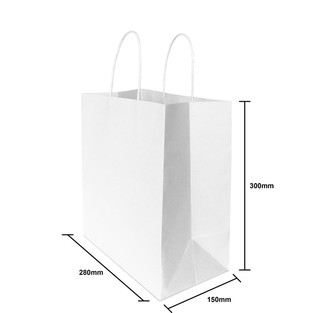 White Kraft Paper Bag with Rope Handle [XL Size] Gift Bag — Store Age