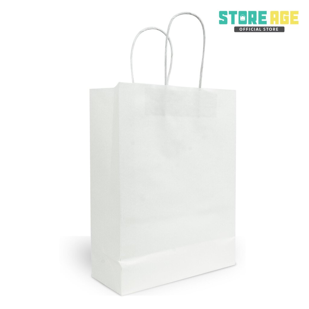 Buy Durable White Kraft Paper Bags | Ideal for Gifts & Craft
