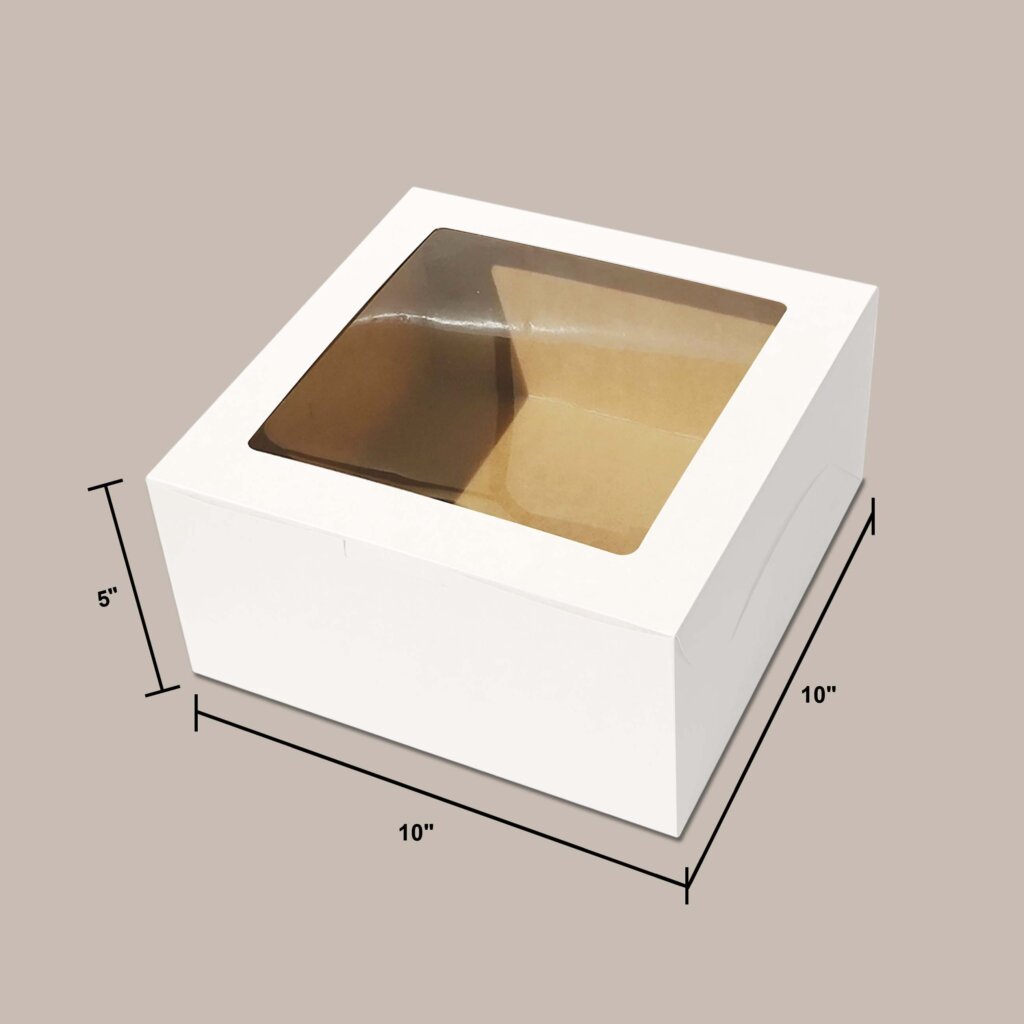 Top Window Cake Box, Food Grade Kraft (5"x 10" x 10") » Store Age