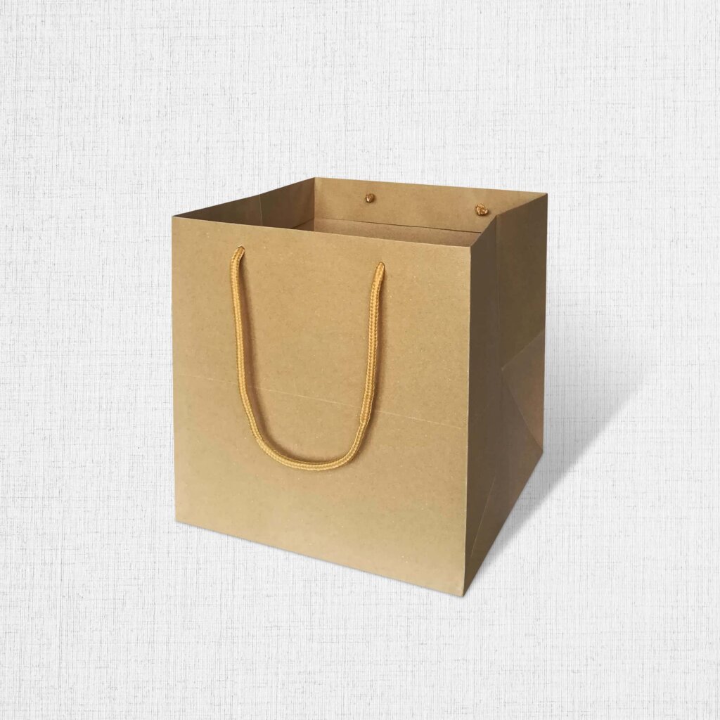 Square Kraft Paper Bag [SQ07] Cake Bag - 205X205X205MM » Store Age
