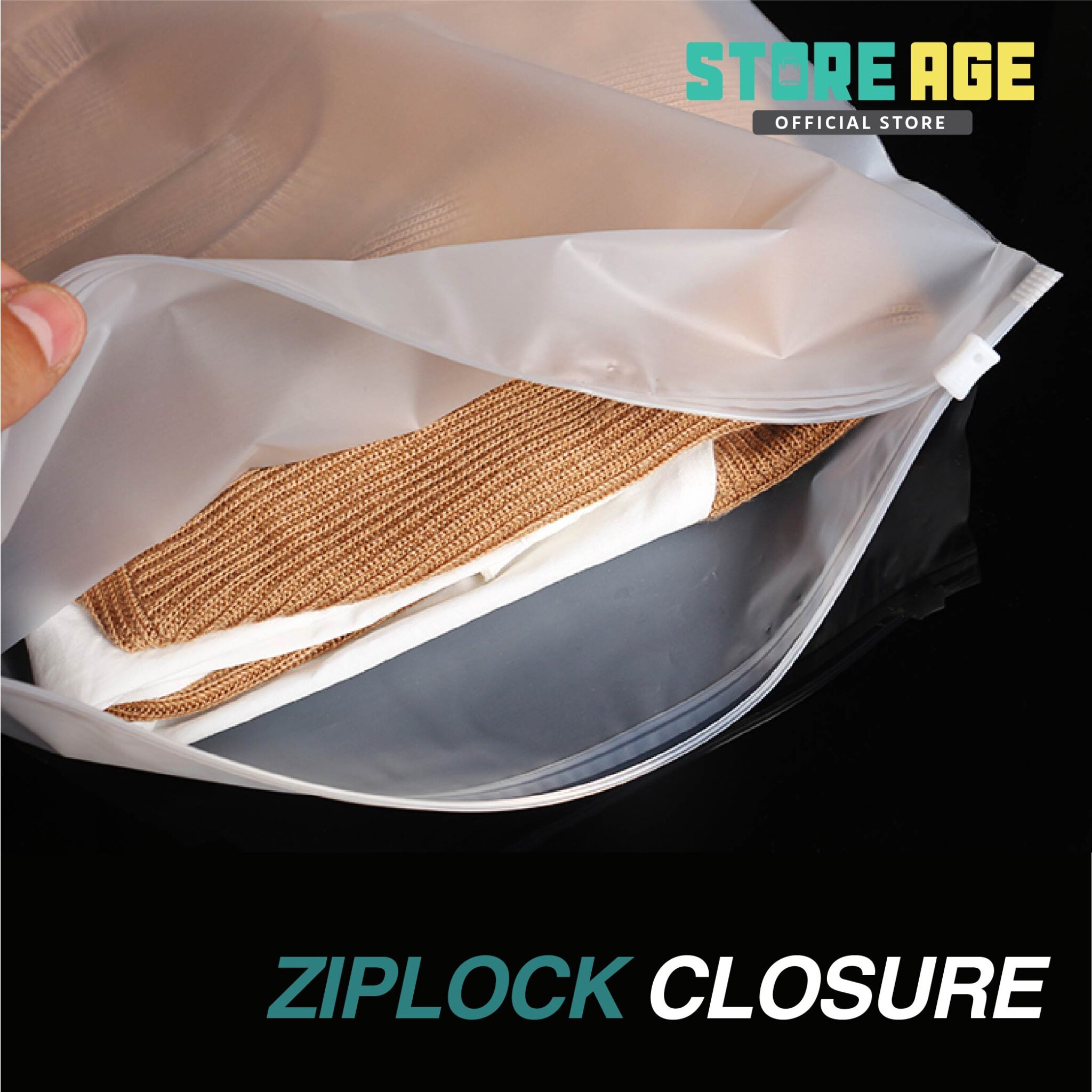 [22*30cm] Frosted Ziplock Bag, Transparent Ziplock Packaging - 100PCS ...